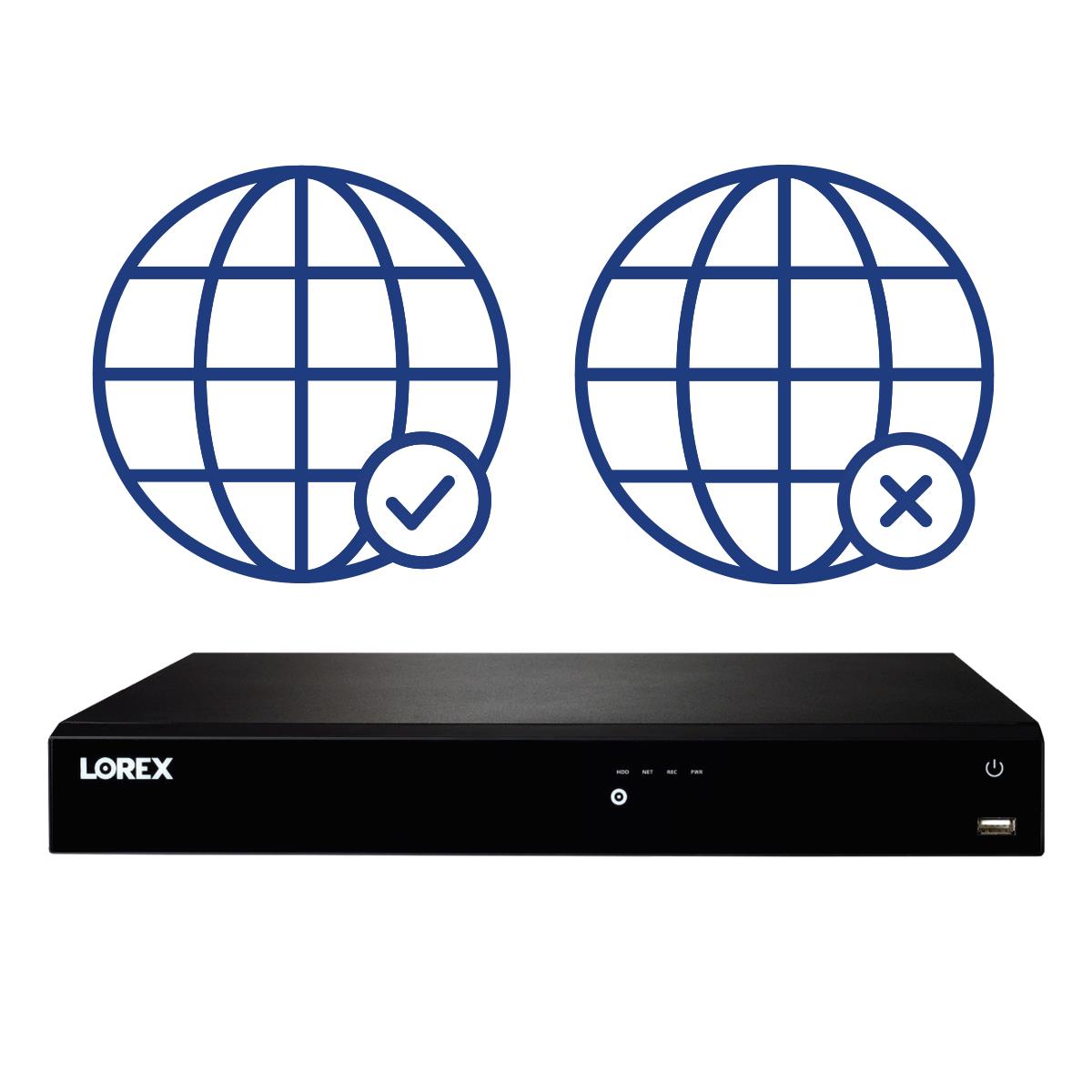 Lorex N861D63B 4K 16Ch Ultra HD IP NVR 2 HDD 3TB with Smart Home Voice ...