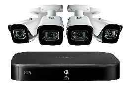 8-Channel System with Four 4K (8PM) Outdoor Cameras featuring Listen-In ...