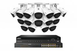 Lorex Pro Series NVR with IP Bullet Cameras - 4K 32-Channel 8TB Wired System