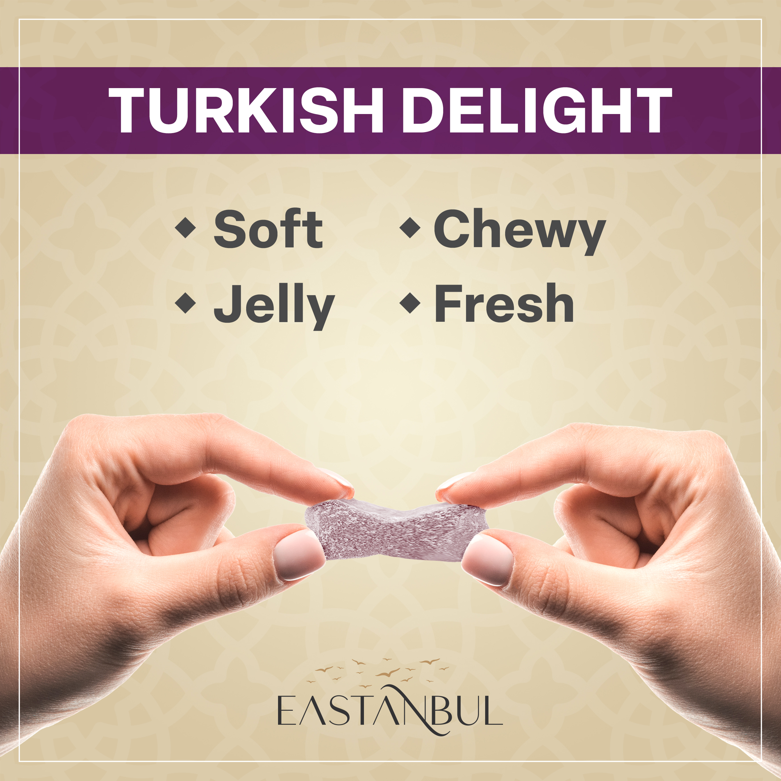 Eastanbul Lokum Turkish Delight w/ Strawberries, Raspberries, Black ...