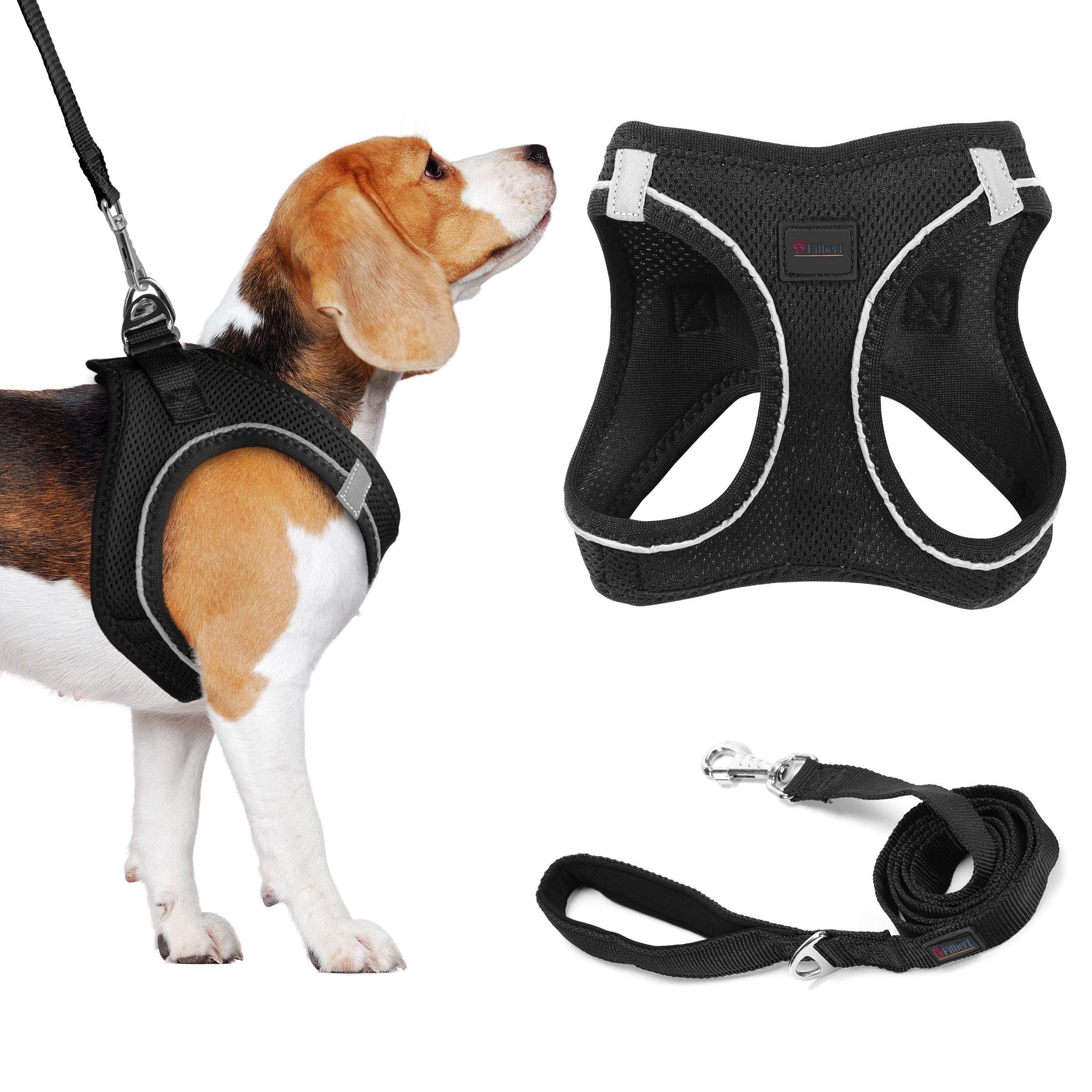 Filbert Dog Harness and Leash Set, Mesh Dog Vest Harness and Nylon ...